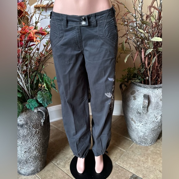 Cache | Pants & Jumpsuits | Cache Size 8 Gray Embroidered Sequin ...